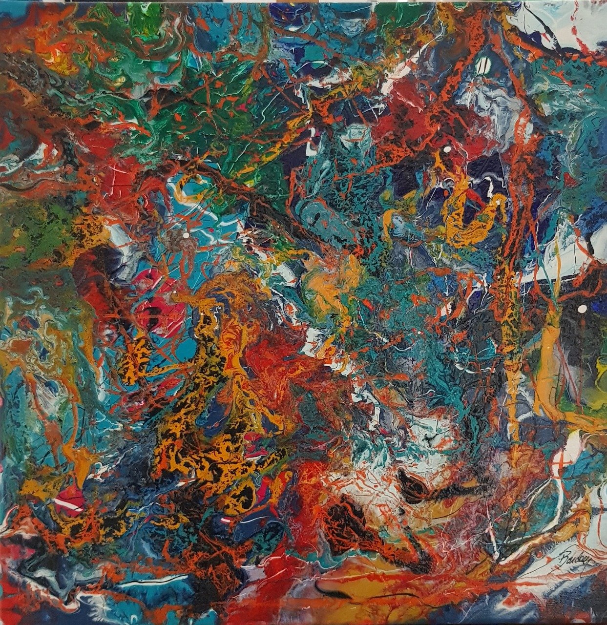GRIBOUILLAGE 50x50 - Corinnebardou